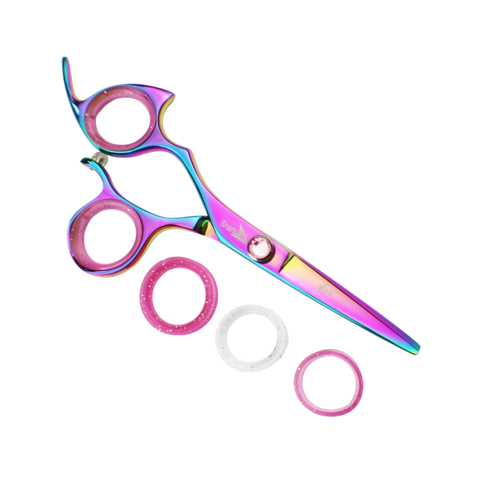 Left Hand Professional Plus Non-Swivel Rainbow 5.0 | Shark Fin Shears